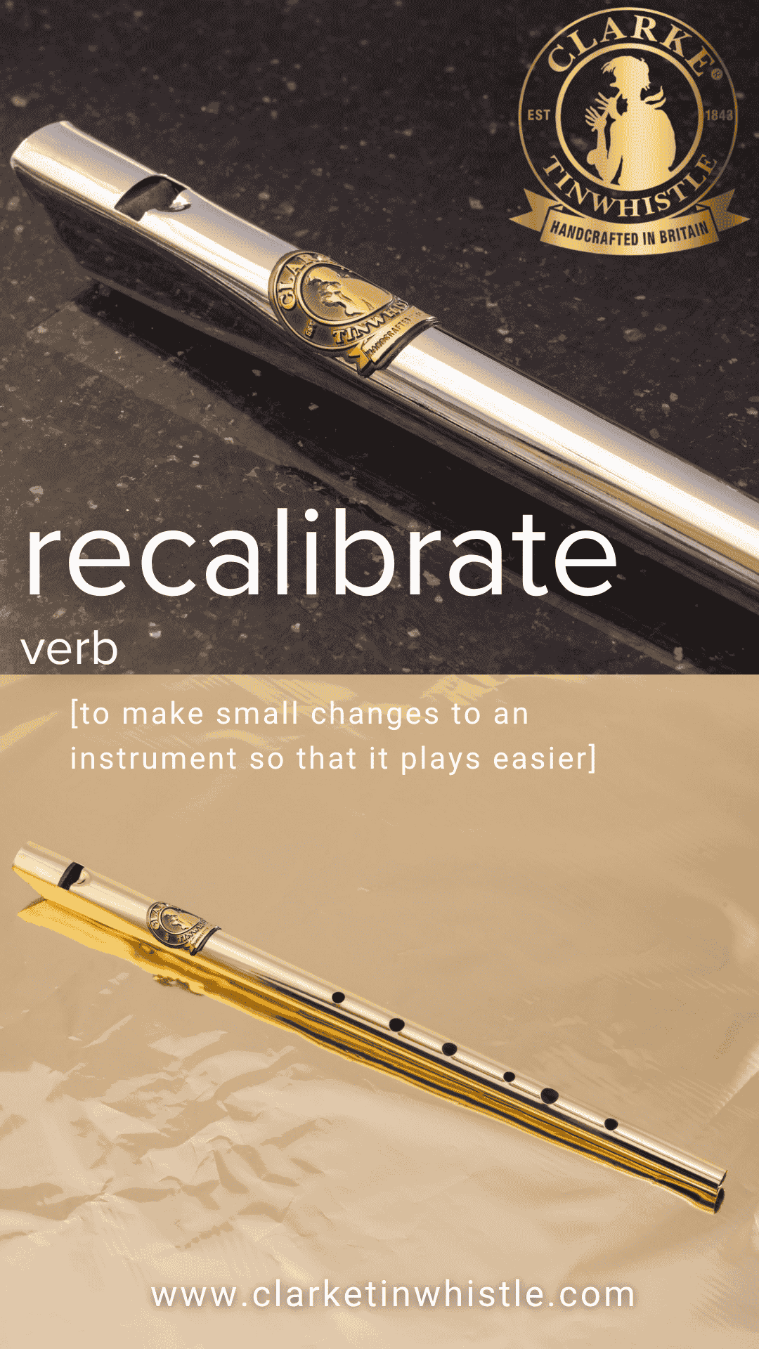 RECALIBRATED Clarke Nickel-Plated Original Tinwhistle - Key of D – The ...